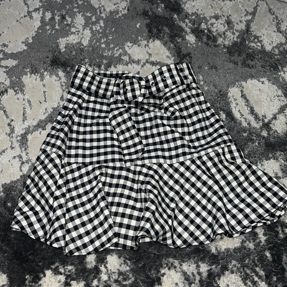 Zara | Skirts | Zara Black And White Checkered Skirt | Poshmark